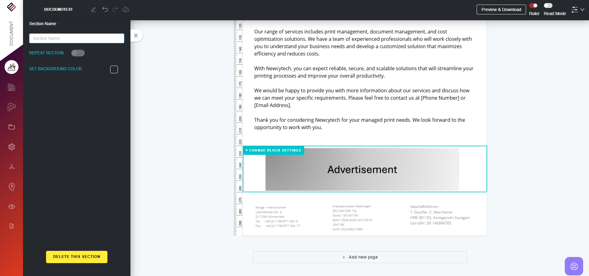 Creating Rule-Driven Documents Based on Business Logic